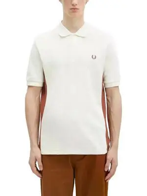 Fred Perry Panelled Polo Shirt - Neutrals