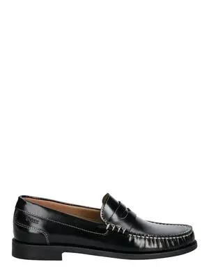 BOSS Penny Leather Loafers - Black