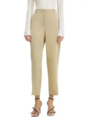 BOSS Straight Trousers With Front-seam - Neutrals