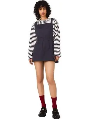 Maje Pinafore Strap Dress - Navy