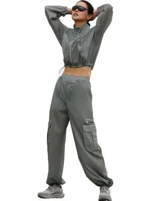 ALO Sheer Game Time Wide Leg Jogger Pants