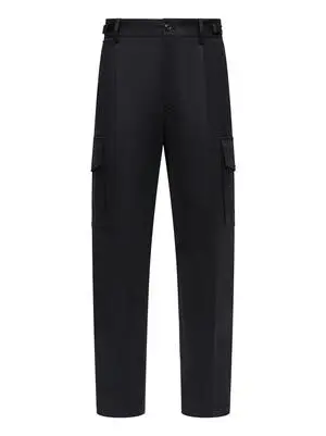 Moncler Cotton Gabardine Cargo Pants - Black