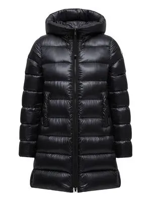 Moncler Suyenne Hooded Mid-length Down Jacket - Black