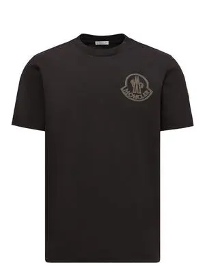 Moncler Logo Cotton T-shirt - Black