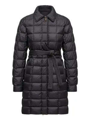 Moncler Gresillon Belted Long Down Jacket - Black