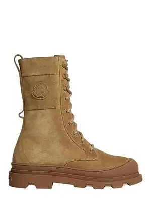 Moncler Vera High Suede Boots - Beige