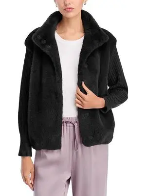 Herno Faux Fur Jacket - Black