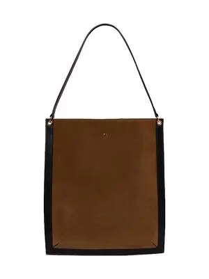 WANDLER Penny Suede And Leather Tote - Tobacco