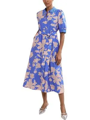 PHASE EIGHT Delphine Midi Shirt Dress - Blue