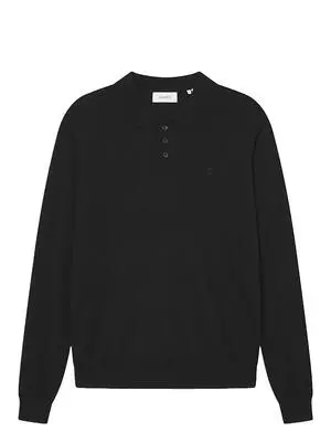 LES DEUX Greyson Merino Polo - Black