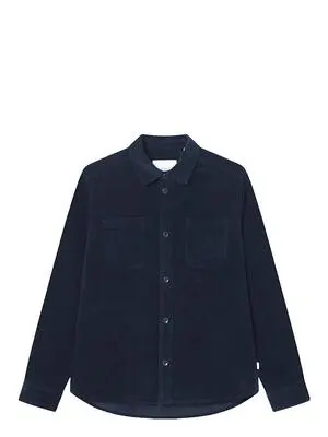 LES DEUX Kody Corduroy Overshirt - Dark Navy