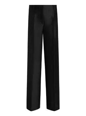 Dolce & Gabbana Wool And Silk Faille Trousers - Black