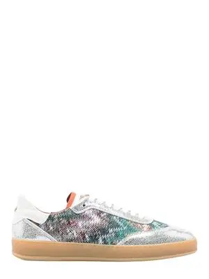 Missoni Patterned Leather Sneakers - Grey