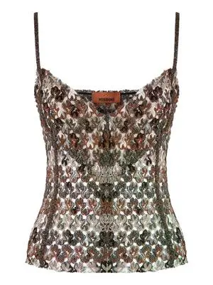 Missoni Crochet-embellishment Top - Neutrals