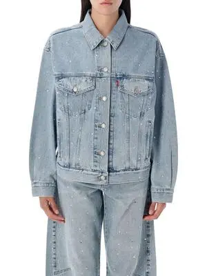 LEVI'S 90s Trucker Denim Jacket Dazzle Crystal Light Blue
