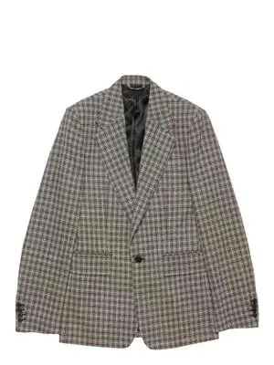 Acne Studios Checked Wool Blazer - Brown