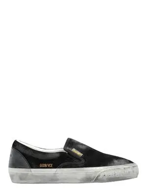 GOLDEN GOOSE Vce Penstar Suede Slip-on Sneakers - Black
