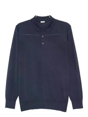 Caruso Long-sleeves Polo Shirt - Blue