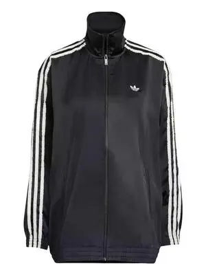 Adidas Firebird Satin Stripe Jacket - Black