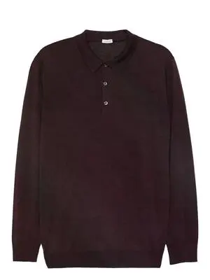 Caruso Long-sleeves Polo Shirt - Brown