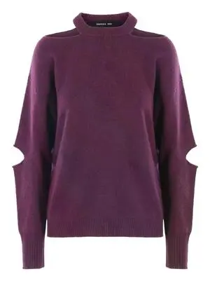 Federica Tosi Cut-out Turtleneck Sweater - Purple