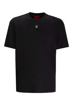 Hugo Logo-patch Cotton T-shirt - Black