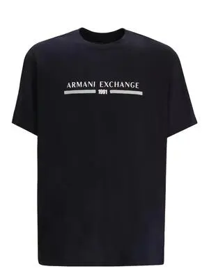Armani Exchange Logo-print Cotton T-shirt - Black