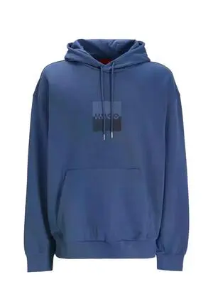 Hugo Logo-print Hoodie - Blue