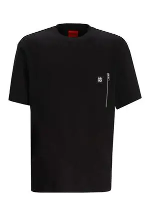 Hugo Logo-patch T-shirt - Black