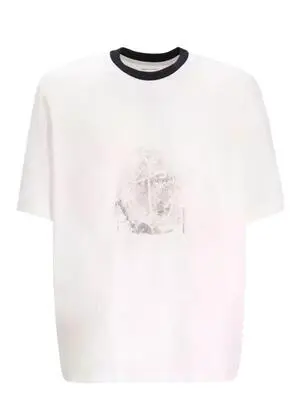 Armani Exchange Anchor-print Cotton T-shirt - White