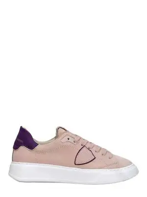 Philippe Model Suede Panelled Lace-up Sneakers - Pink