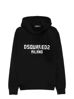 Dsquared2 Logo-embroidered Hoodie - Black