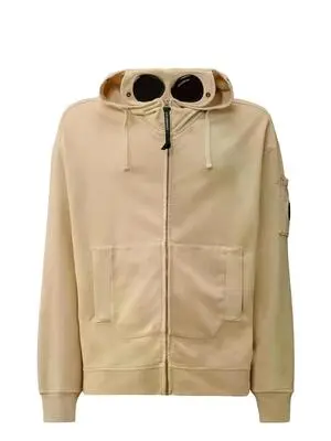C.P. COMPANY Goggle Zip-up Hoodie - Neutrals