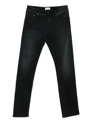 Jacob Cohen Wash-effect Straight-leg Jeans - Black