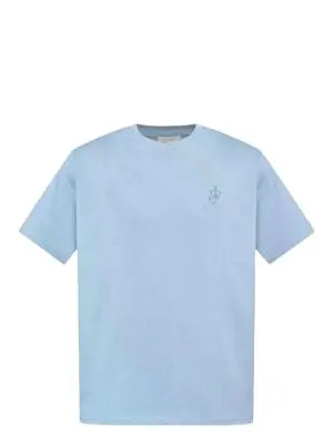 JW Anderson Logo-embroidered T-shirt - Blue