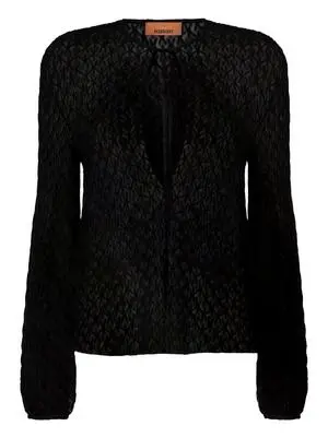 Missoni Keyhole Neck Textured Top - Black