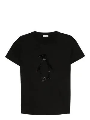 Liu Jo Sequin Penguin T-shirt - Black