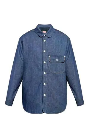 Kenzo Buttoned Flap-pocket Shirt - Blue
