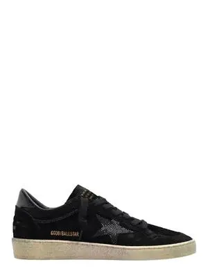Golden Goose Suede Sneakers With Logo - Black