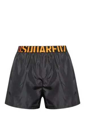 Dsquared2 Logo-band Side-pocket Swim Shorts - Black
