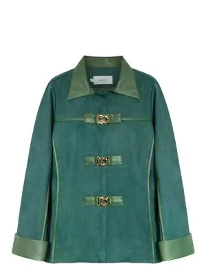 Isolda Laguna Metal-clasp Jacket - Green