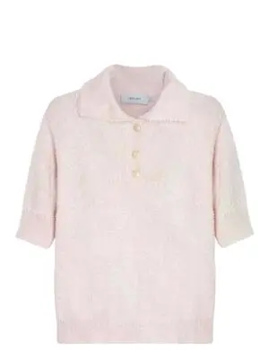 Isolda Lençóis Short-sleeve Knitted Polo Top - Pink
