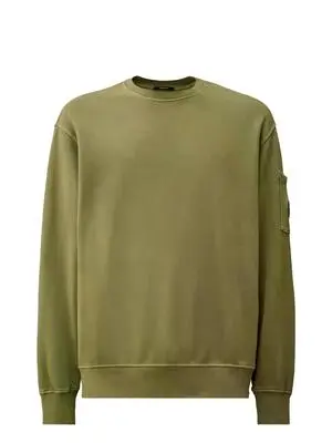 C.P. COMPANY Crew-neck Sweatshirt With Lens Detail - Green