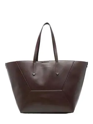 Brunello Cucinelli Leather Panelled Tote - Red