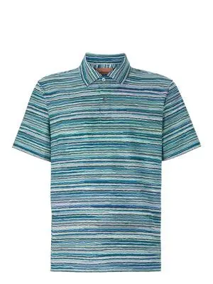 Missoni Striped Polo Shirt - Blue