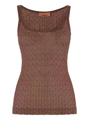 Missoni Textured Sleeveless Tank Top - Brown