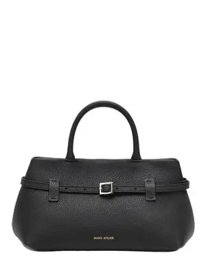 Manu Atelier Le Cambon Buckle-strap Leather Tote Bag - Black