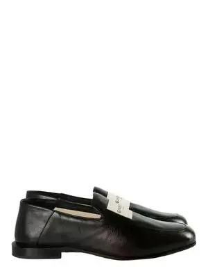 Givenchy Leather Logo Loafers - Black