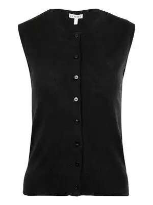 Loewe Buttoned Sleeveless Vest - Black