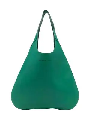 Carven Tommaso Leather Tote Bag - Green